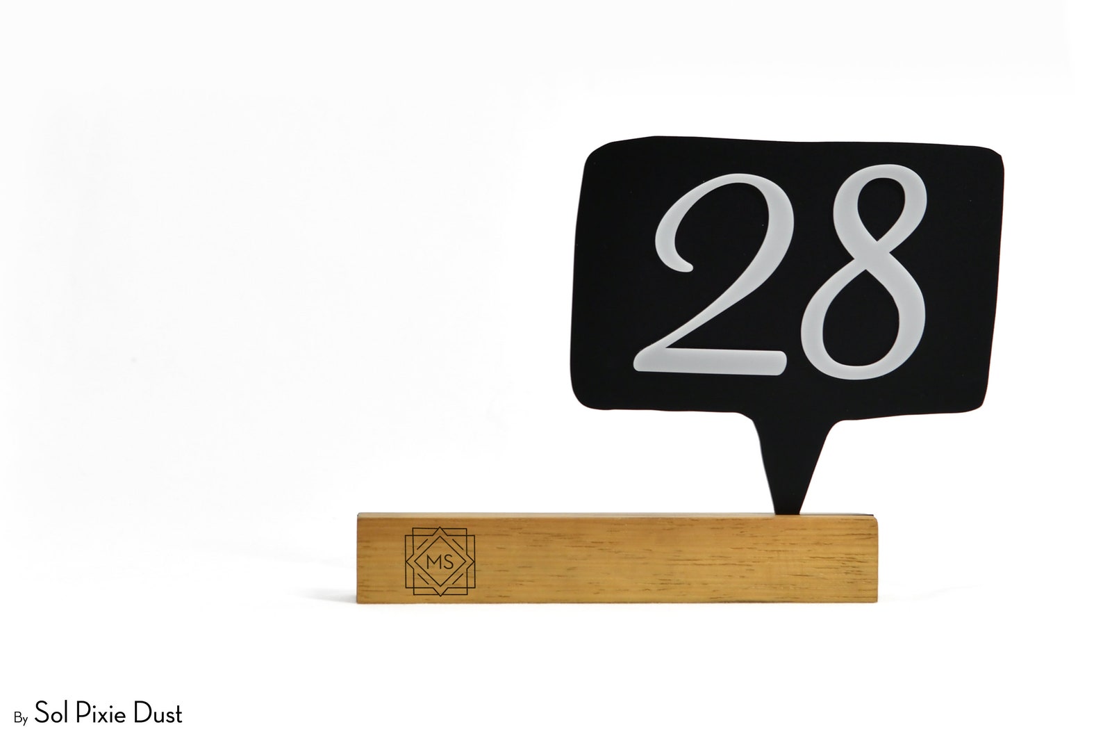 Modern Table Numbers Sign Personalized Engraving Wooden - Etsy