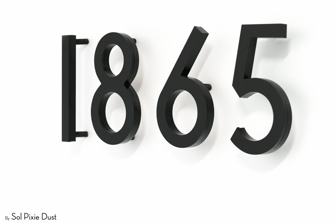Modern House Numbers Letters - Pink Acrylic - Mailbox Numbers - Home ...