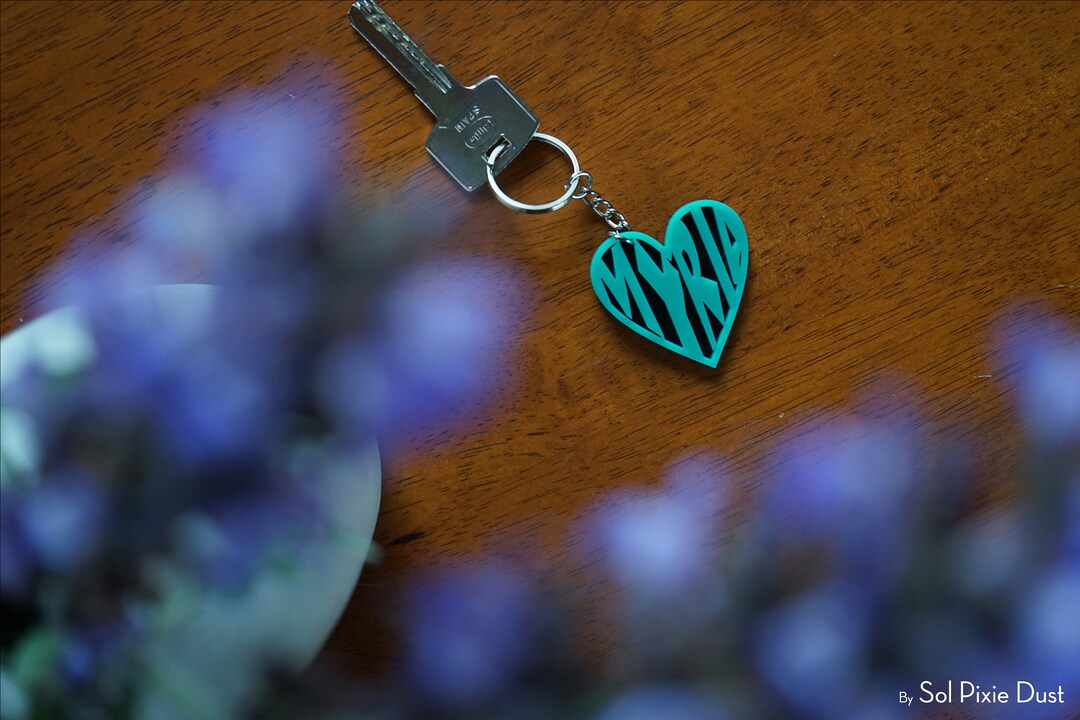 Heart Shape Silhouette Key Chain - Cute Bag Charm - Zipper Charm - Bag ...