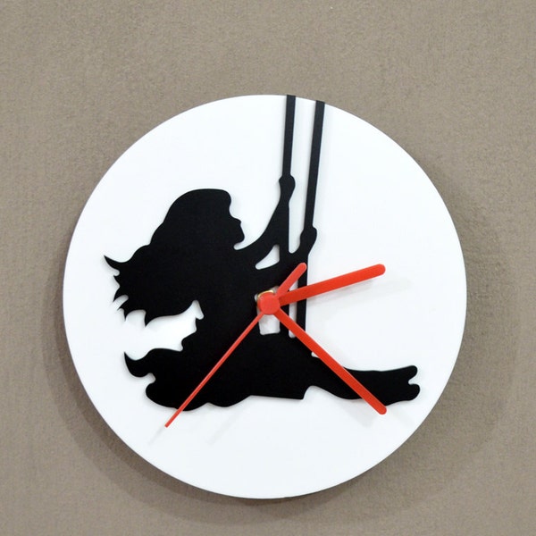 Swinging Girl Clock - Etsy