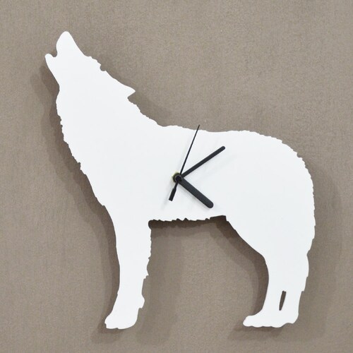 Wolf Howling Wooden Wall Clock | Etsy