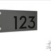 Modern House Numbers Small Rectangle Metallic Gray Aluminum - Etsy