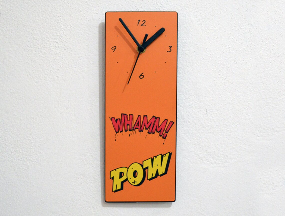 Pop Art WHAM POW Wall Clock - Etsy