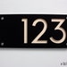 Modern House Numbers Rectangle Black With Beige Acrylic - Etsy