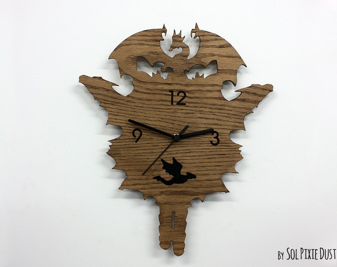 Dragons Modern Cuckoo Clock Wooden Wall Clock - Etsy
