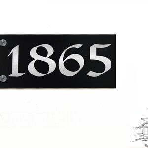 Modern House Sign Small With Black Aluminum (ACP) and Silver Fiber ...