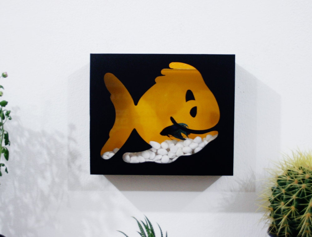 Modern Betta Fish Tank Aquarium Desktop Aquarium or Wall - Etsy