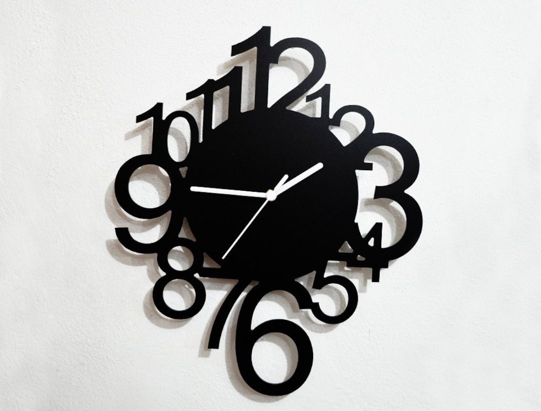 Asymmetric Numbers - Wall Clock - Etsy