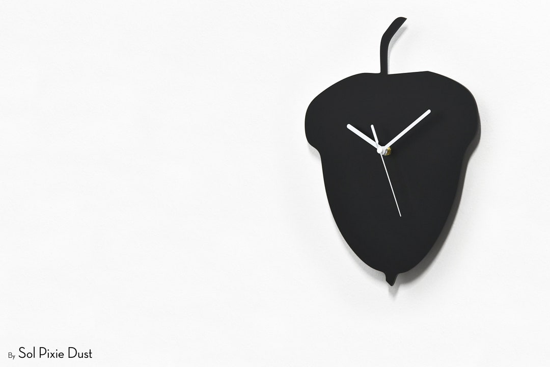 Acorn Silhouette Wall Clock - Oaknut Silhouette - Acorn Decor - Autumn ...