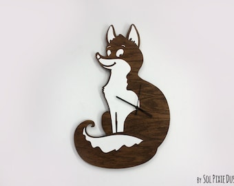 Cute Fox Clock - Etsy