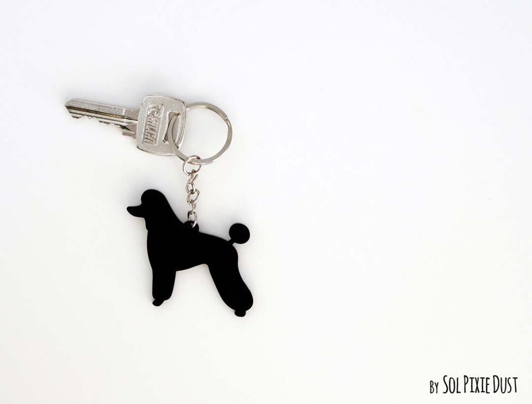 Poodle Dog Keychain Silhouette - Etsy