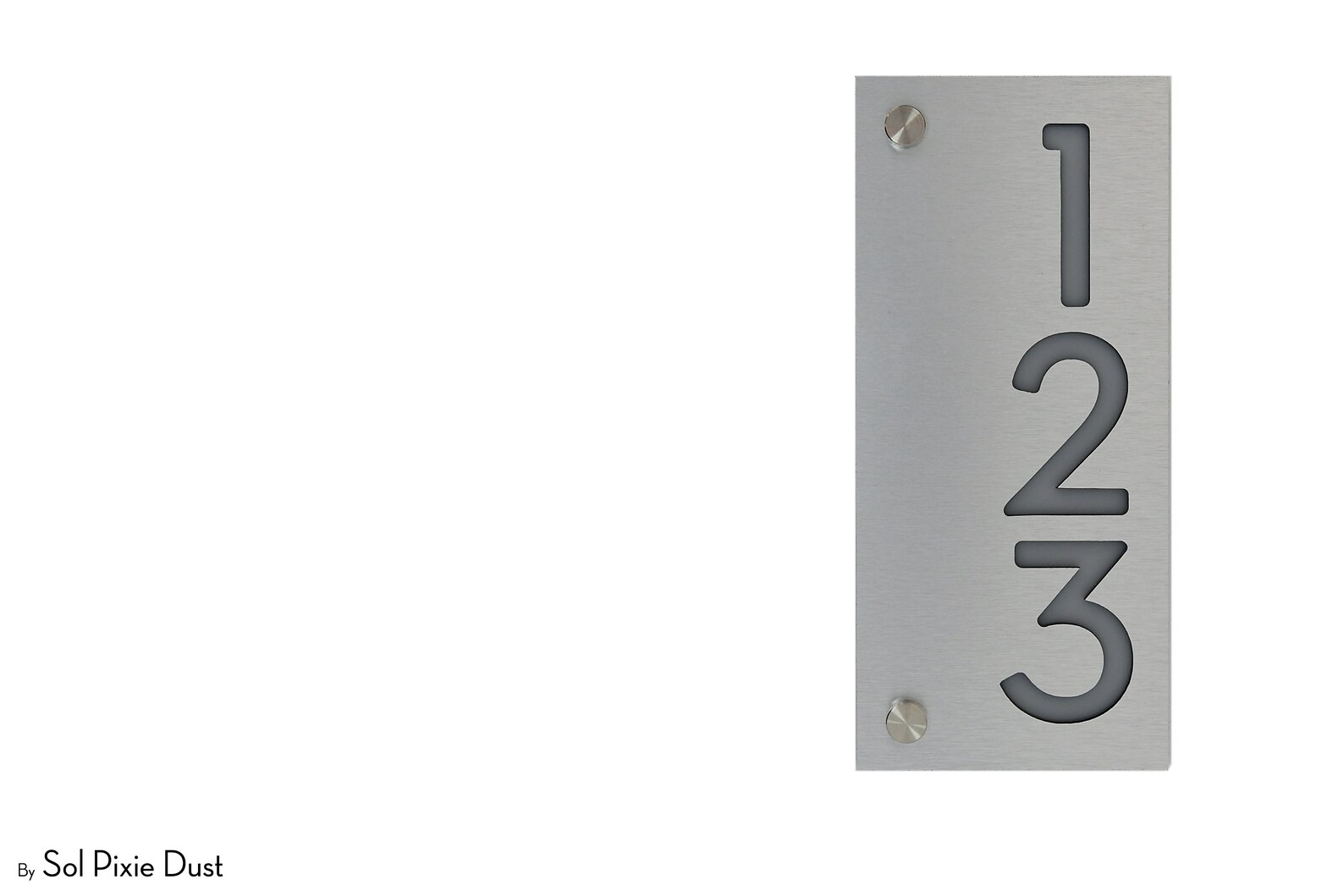 Modern House Numbers Small Rectangle Alucobond With Gray | Etsy