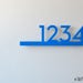 Modern House Numbers Blue With Black Acrylic Contemporary | Etsy