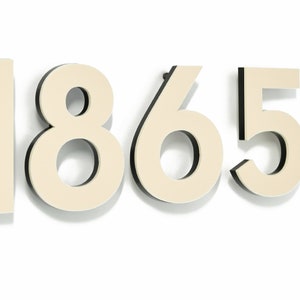 Modern House Numbers Letters - Beige Acrylic - Mailbox Numbers - Home ...