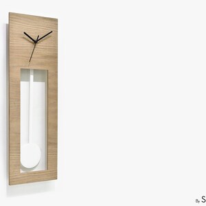 Bluntly Modern Design Wooden Grandfather Pendulum Wall Clock / Table ...