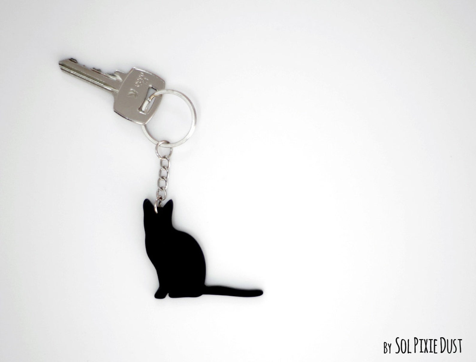 Cat Sitting - Keychain Silhouette - Etsy