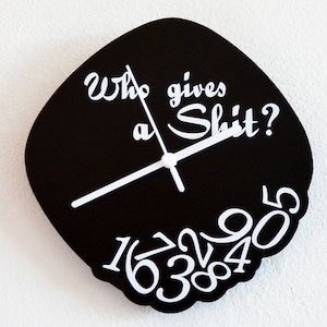 Who Gives a Shit? - Wall Clock - Etsy