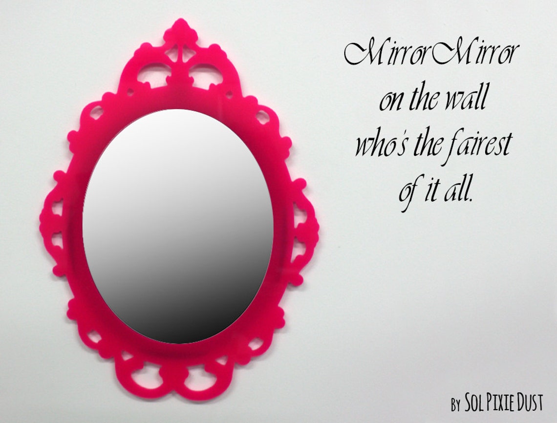 Pink Modern Rococo Acrylic Mirror - Safety Mirror - Etsy