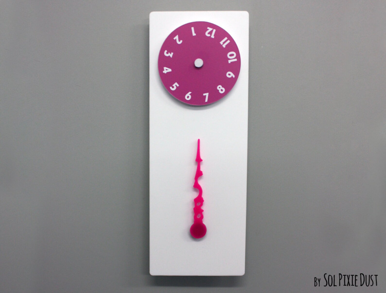 Stable Hand Rotating Numbers White Wall Clock - Etsy