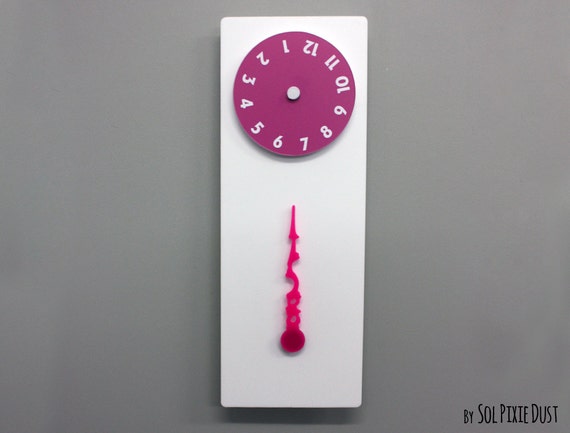 Stable Hand Rotating Numbers White Wall Clock - Etsy