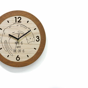 Wooden Round Clock Face Laser Engraved Simple Solid Wood - Etsy