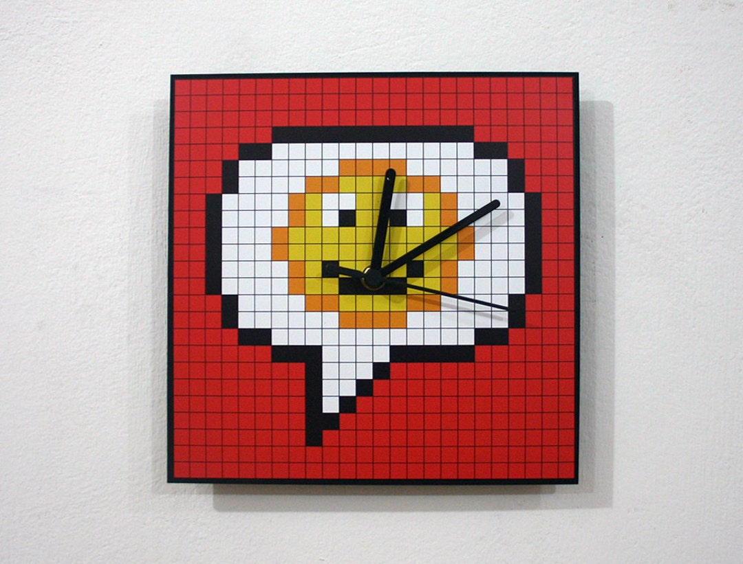 Smile Pixel - Wall Clock - Etsy