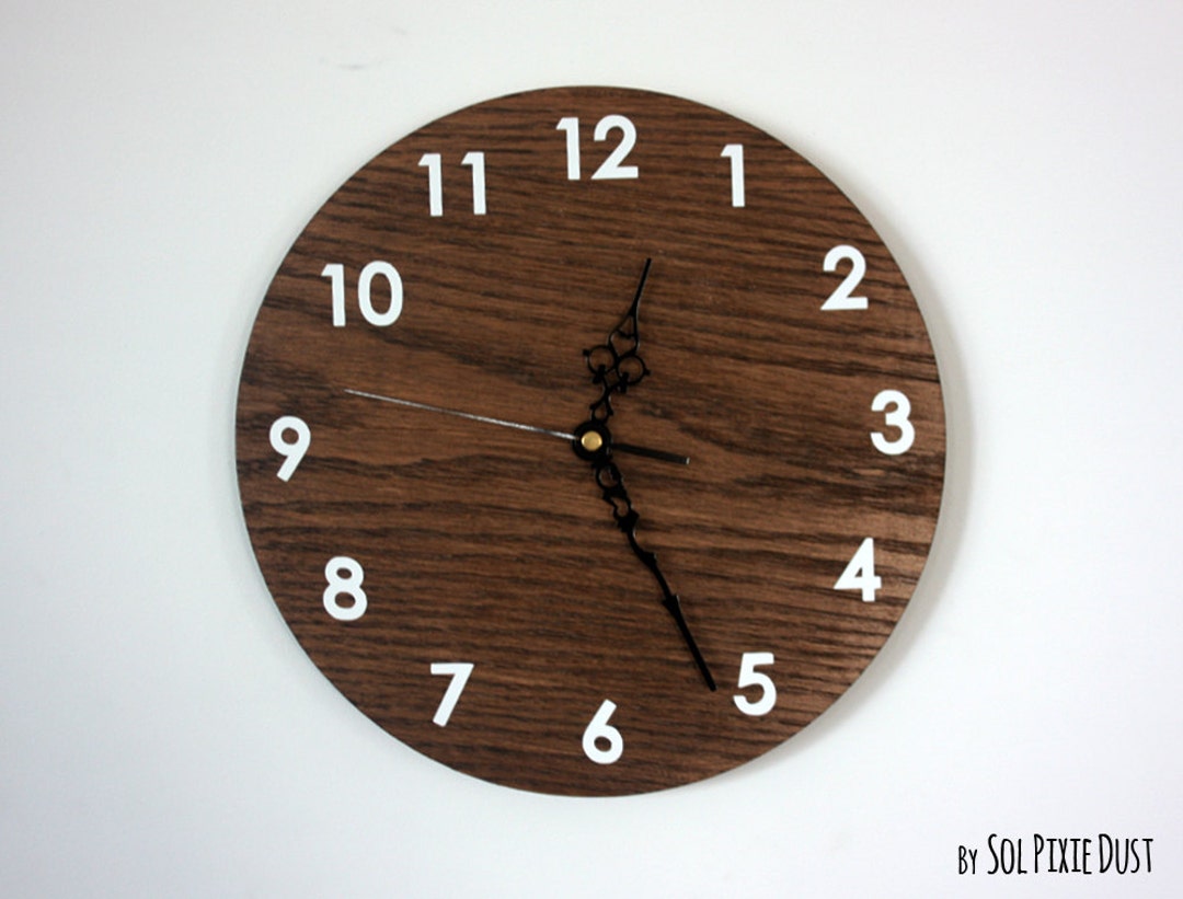 Wooden Circle With Numbers - Wooden Wall Clock - Etsy