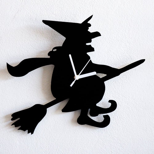 Halloween Witch Hat Wall Clock - Etsy