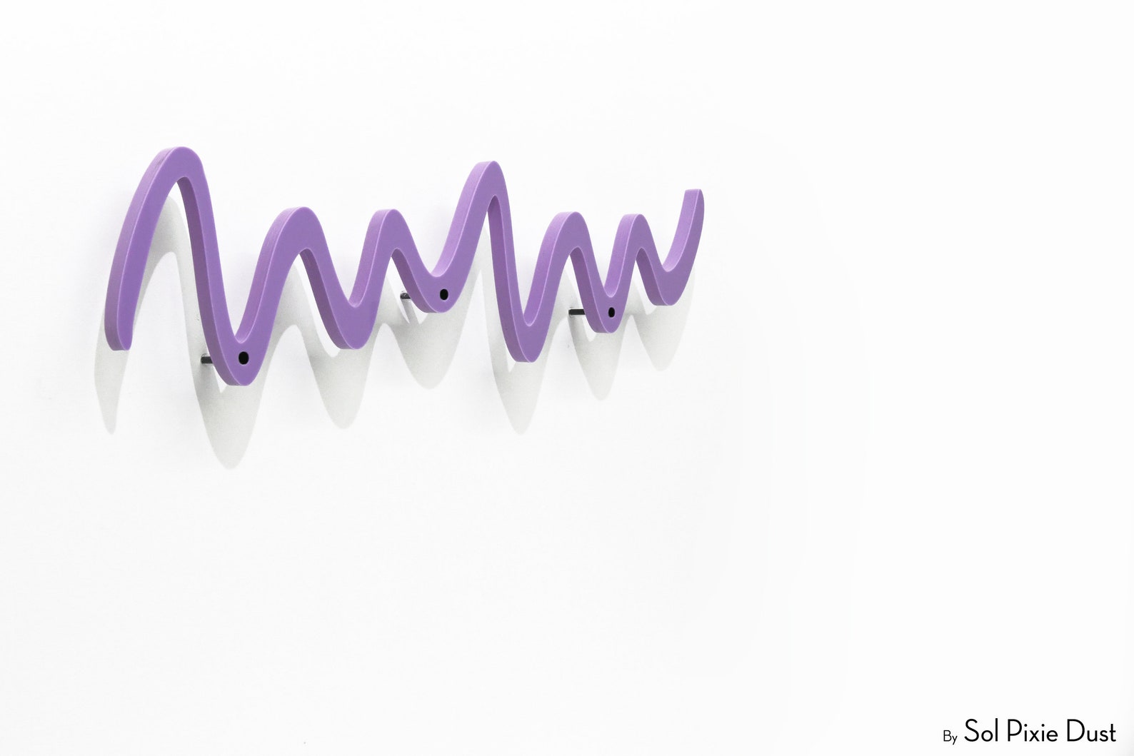 Modern Decorative Wall Hook Purple Zick Zack Coat Rack - Etsy