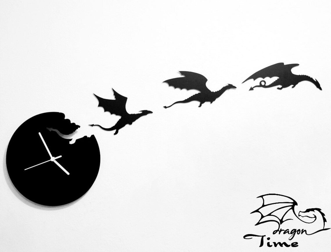 Dragon Time Mother of Dragons Wall Clock - Etsy