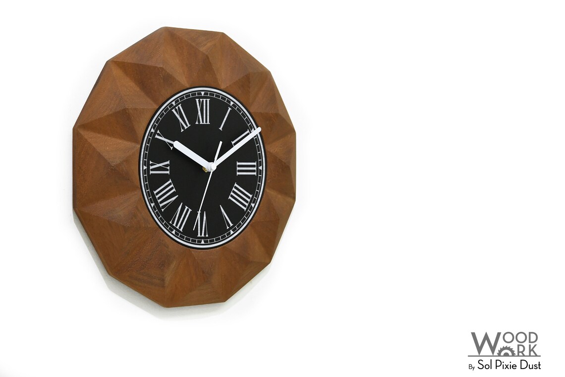 3D Vergina Sun Clock Solid Wood Wall Mount Fiber Laser - Etsy