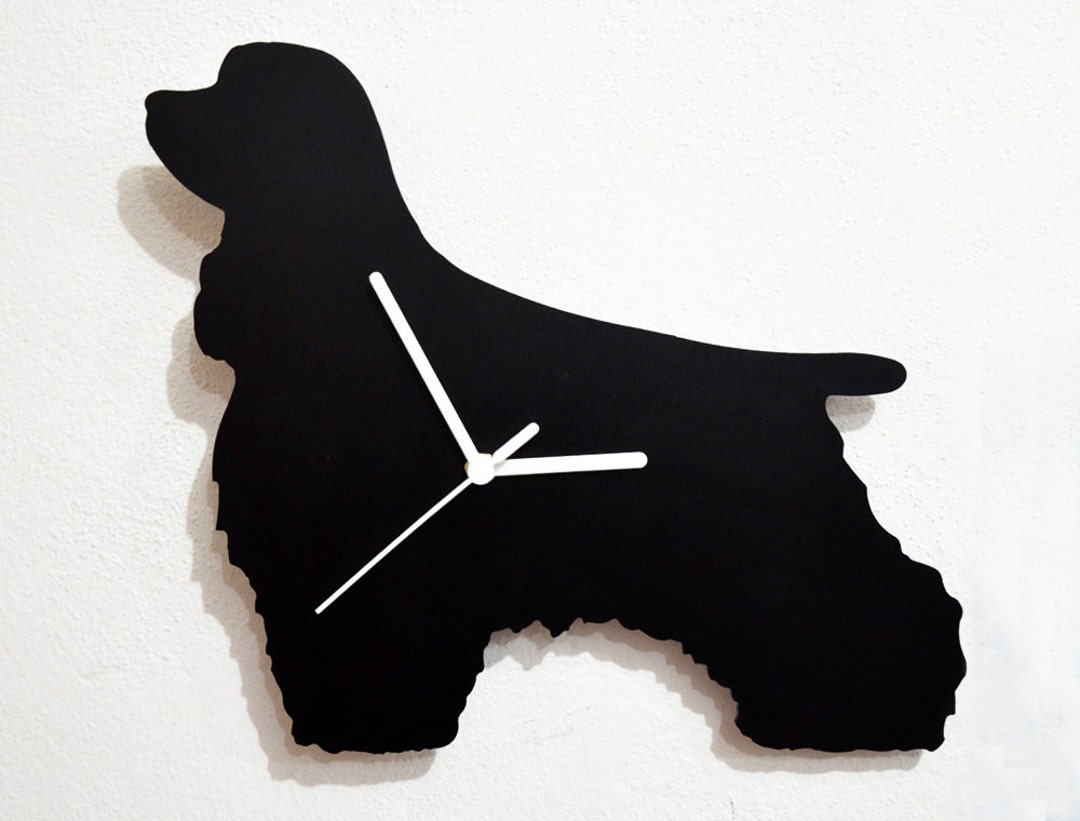 Cocker Spaniel Dog - Wall Clock Silhouette - Etsy
