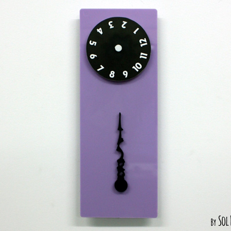 Purple Wall Clock - Etsy