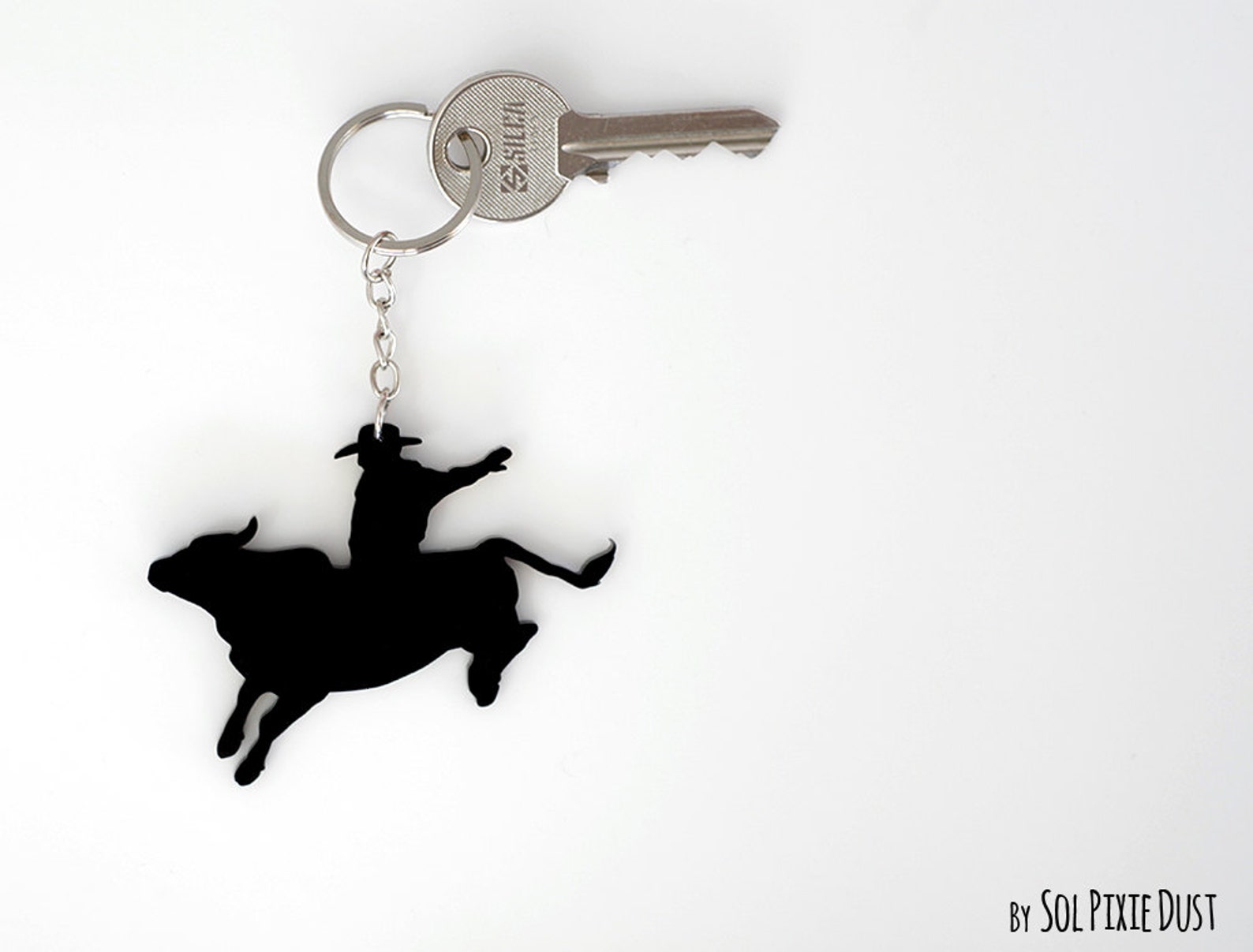 Key chain Rodeo Bull Rider | Etsy