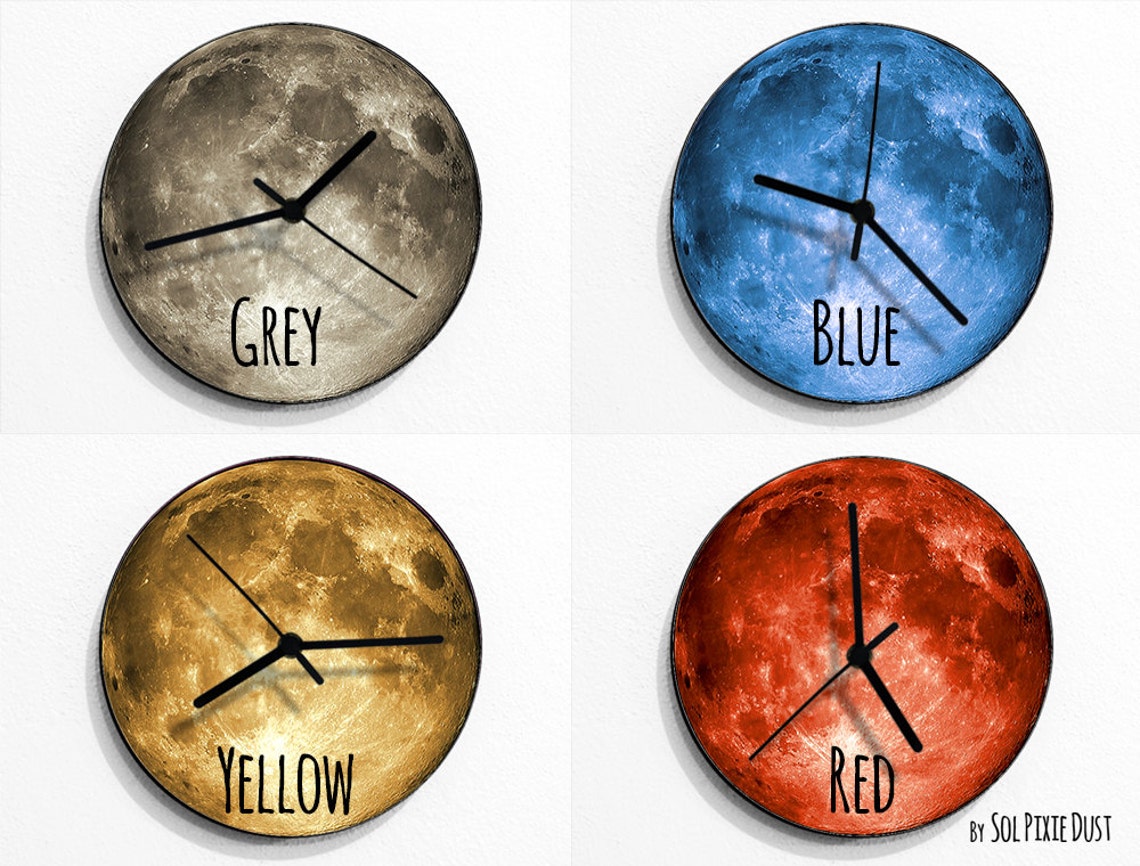 Boy Swinging on the Moon Wall Clock With Pendulum Wall - Etsy