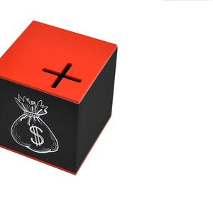 Aluminum Money Box Square - Engraved Personalized Money Bank ...