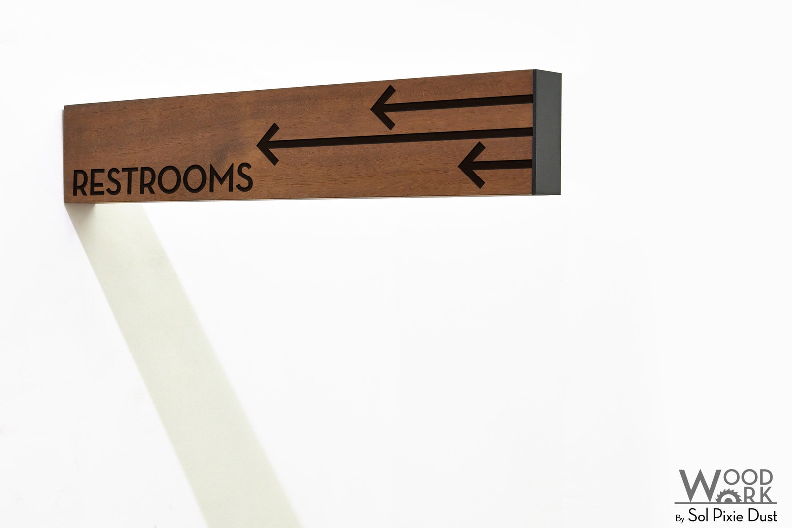 Custom Directional Sign Restrooms Sign Bathroom Sign | Etsy