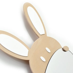 Safety Mirror Bunny Cappuccino With LED Light - Wall Decor Mirror ...