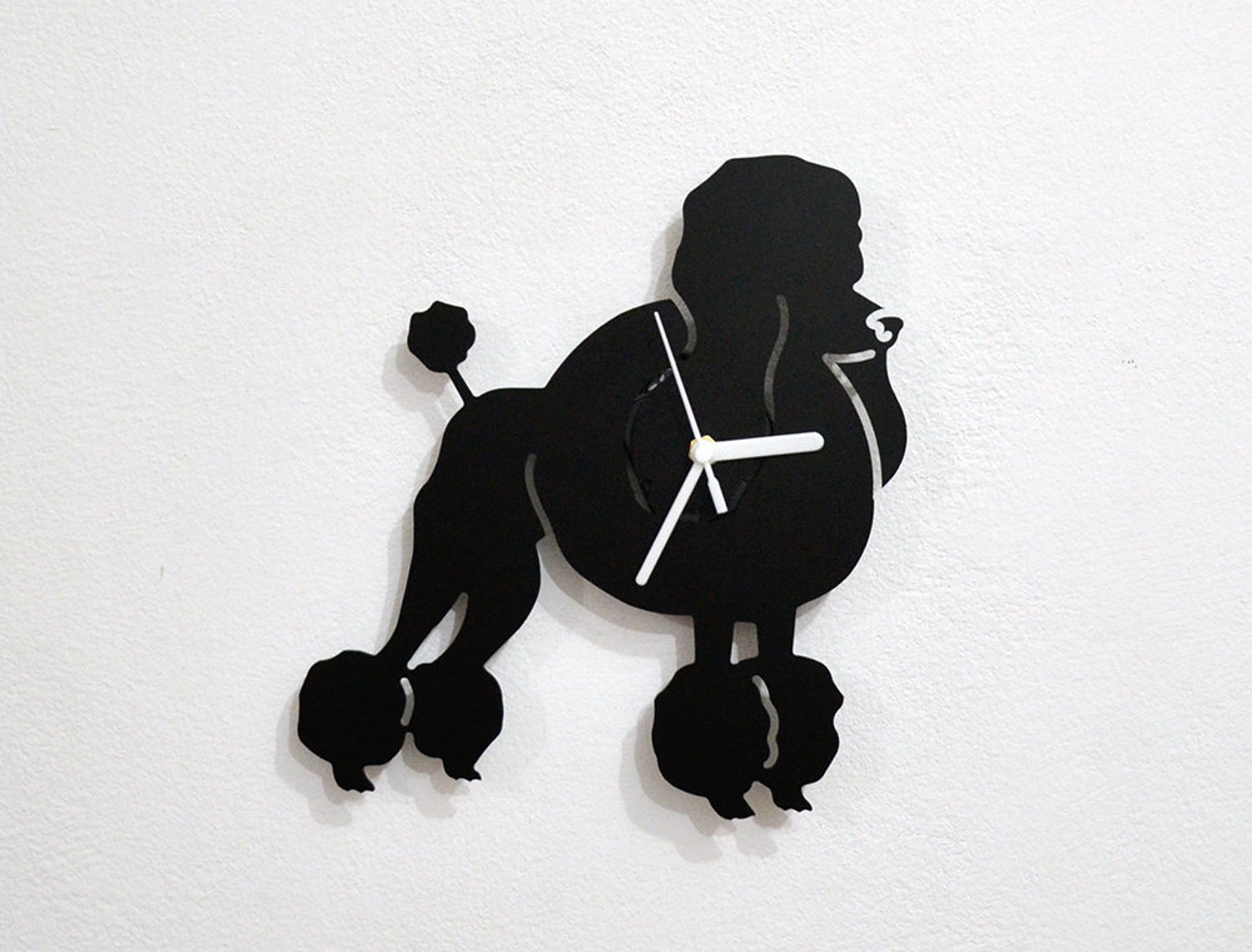 Poodle Dog - Wall Clock Silhouette - Etsy