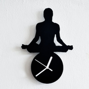 Yoga Buddhism Silhouette - Wall Clock - Etsy