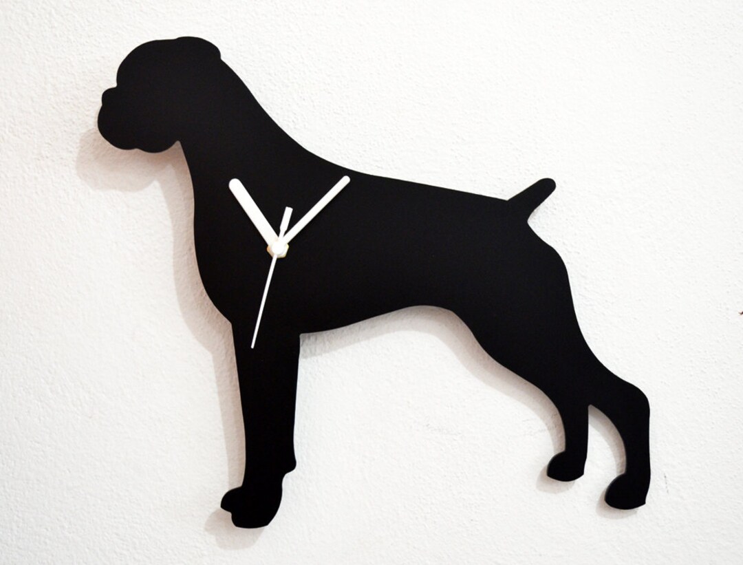 Boxer Dog- Wall Clock Silhouette - Etsy