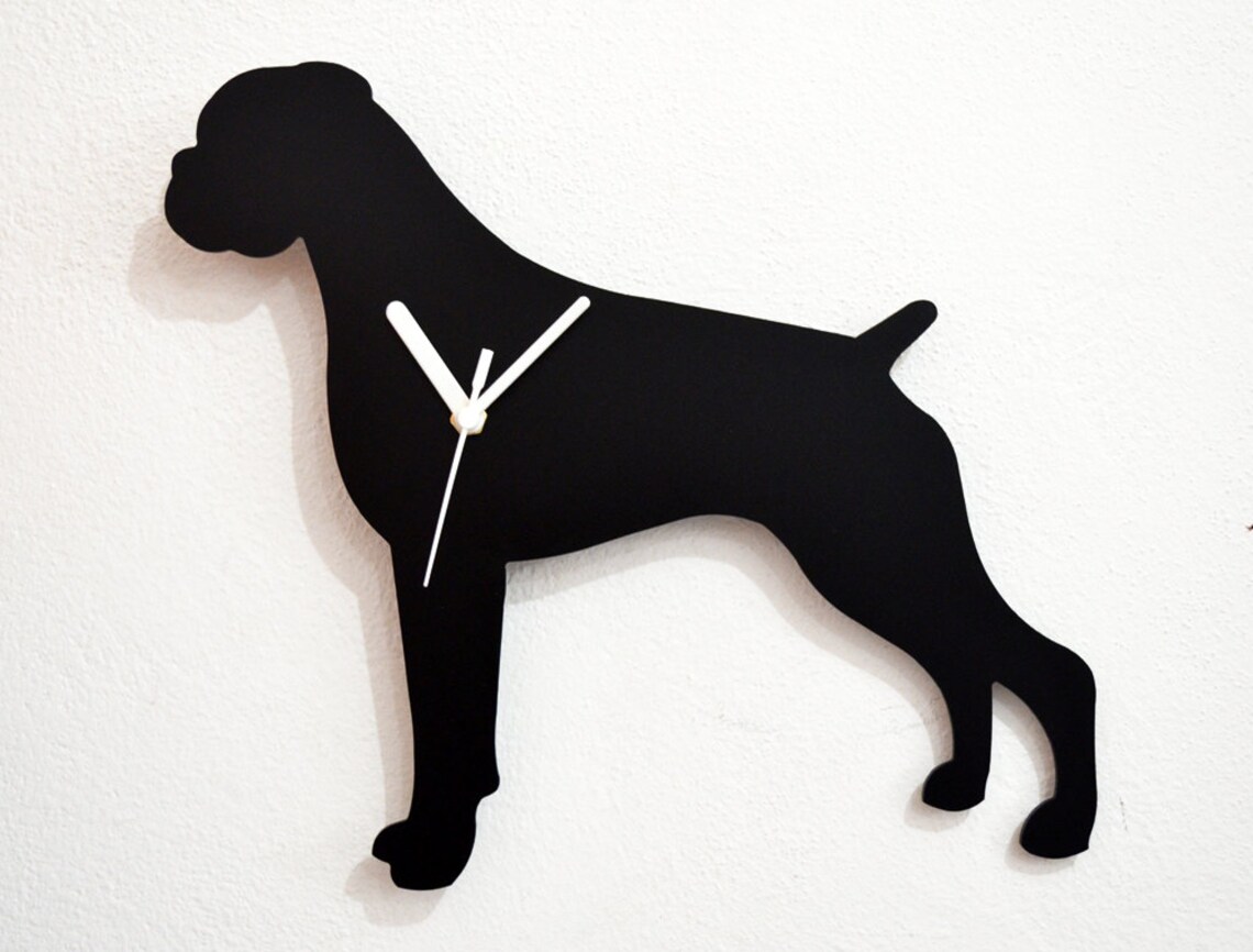 Boxer Dog Wall Clock Silhouette - Etsy
