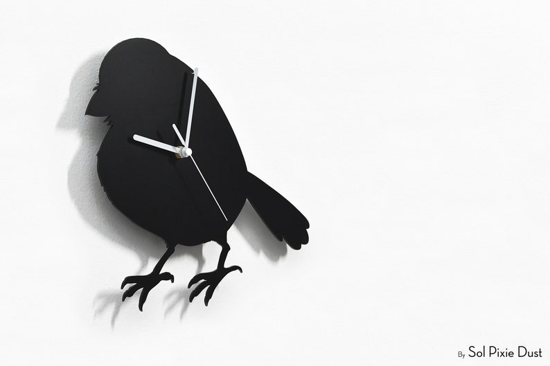 Sparrow Silhouette Wall Clock Sparrow Wall Decor Sparrow - Etsy