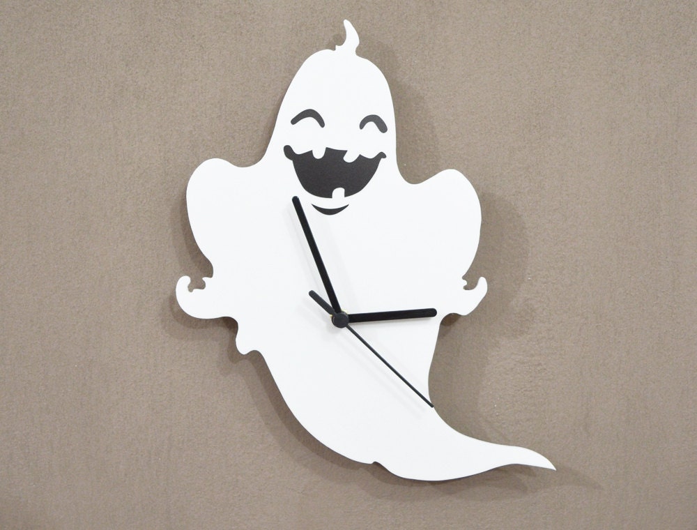 Halloween Cute Ghost Silhouette - Wall Clock - Etsy