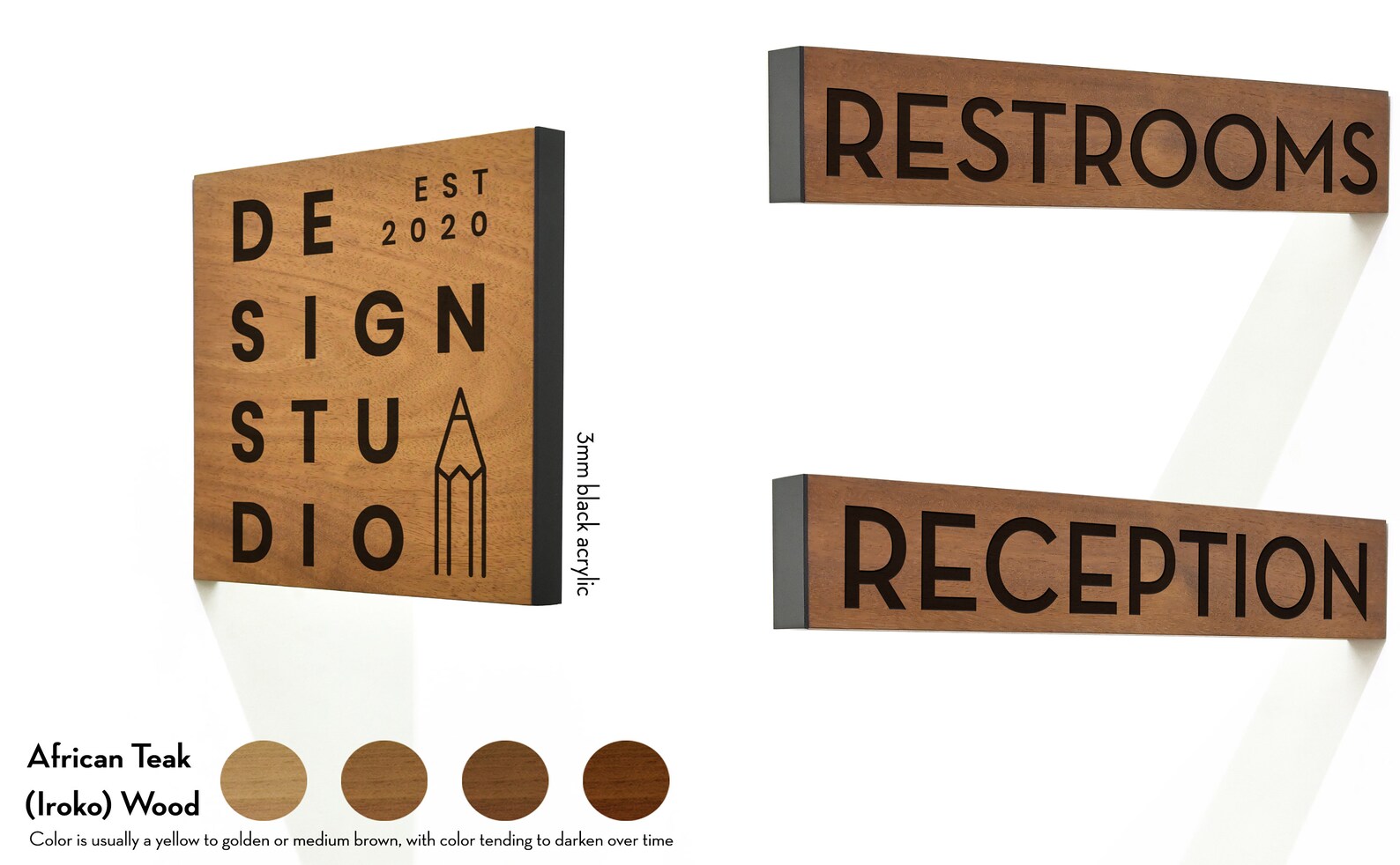 Modern Wall Hanging Number Sign Black Aluminum ACP, Fiber Laser ...