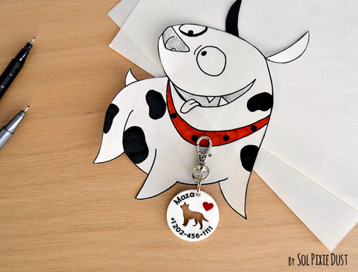 Dog Tag Australian Cattle Dog Personalized Pet ID Pet - Etsy