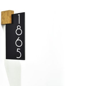 Modern Projecting Sign - Black Aluminum (ACP) and Fiber Laser Engraving ...