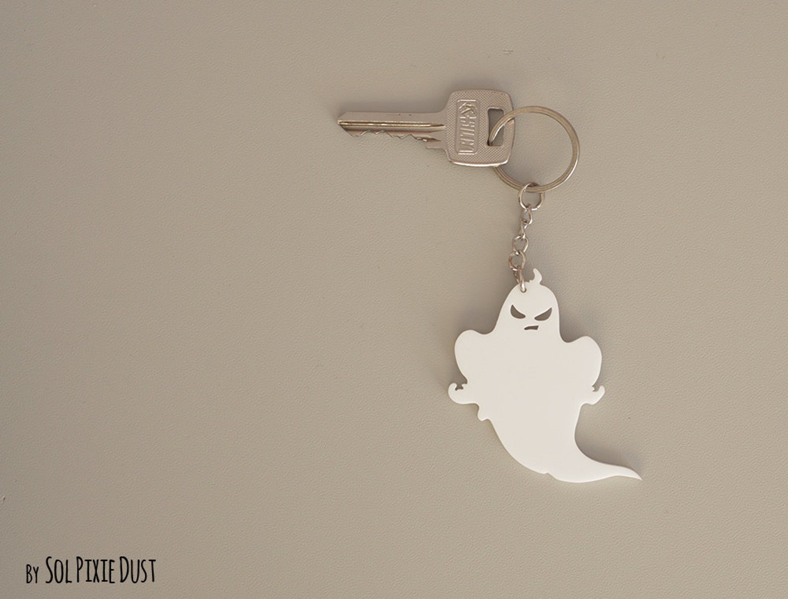 Key Ring Halloween Cute Ghost Silhouette | Etsy