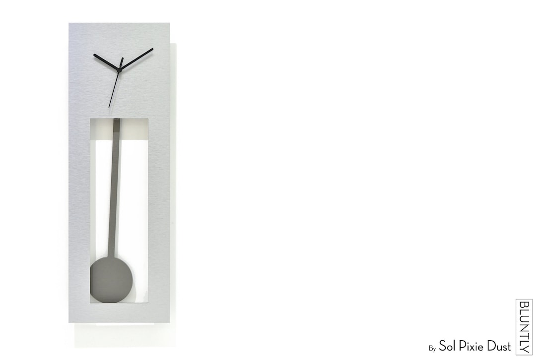 Bluntly Modern Design Grandfather Pendulum Wall Clock / - Etsy