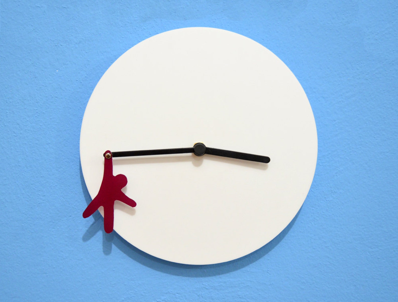 Fuchsia Hanging Man Wall Clock - Etsy